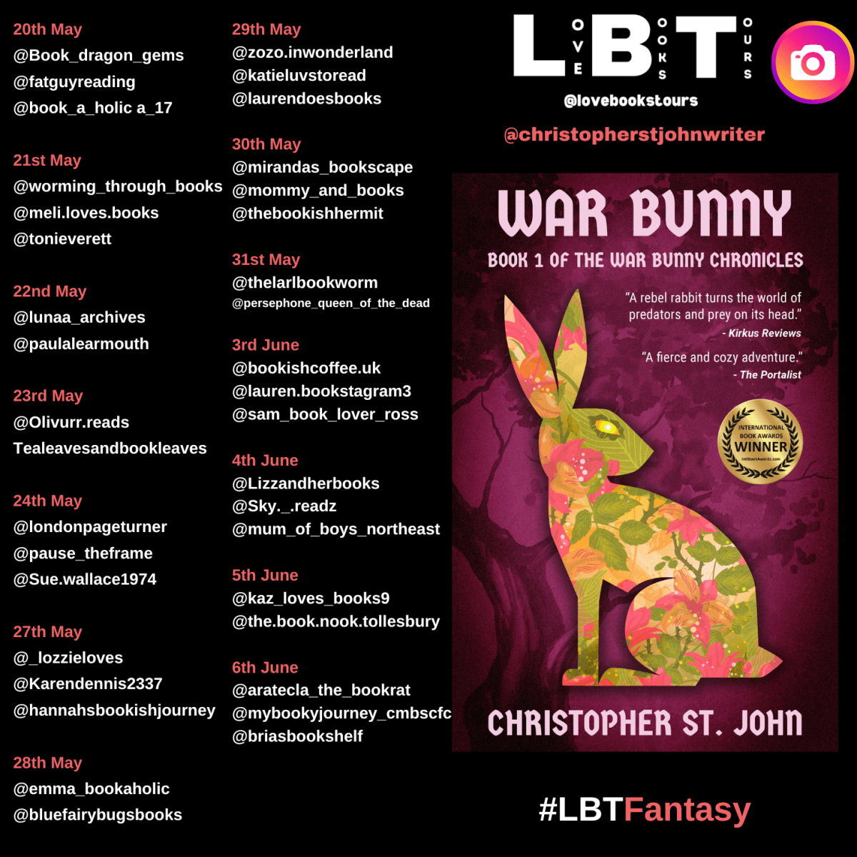 COMING SOON – #Virtualbooktour |War Bunny (Book 1 of The War Bunny ...