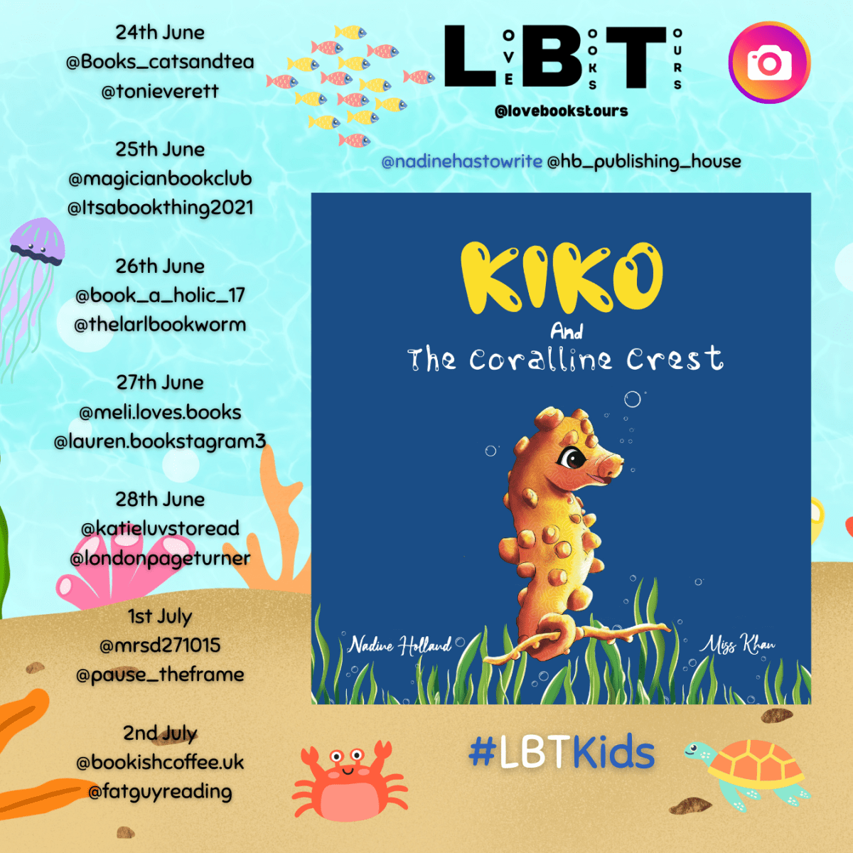 Follow the #Virtualbooktour for Kiko and the Coralline Crest by Nadine ...