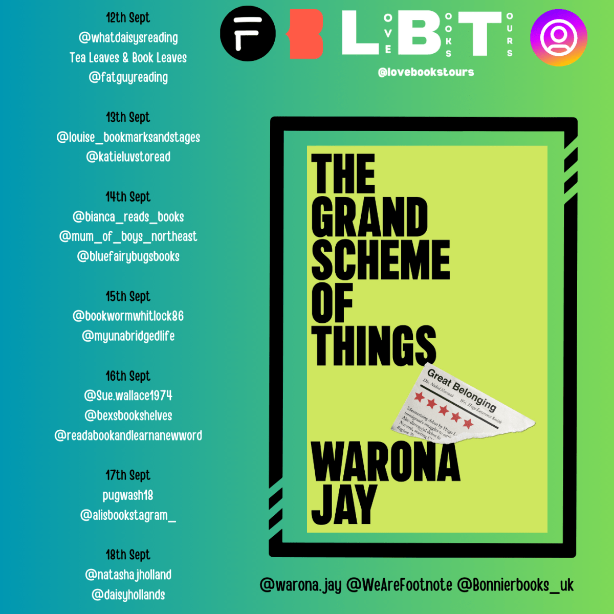 Follow the #Virtualbooktour for The Grand Scheme of Things by Warona ...